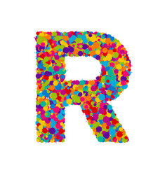 Colorful paint splashes font letter k Royalty Free Vector