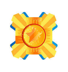 Golden flask award trophy science Royalty Free Vector Image