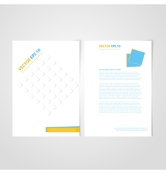 Front and back wave flyer template design Vector Image