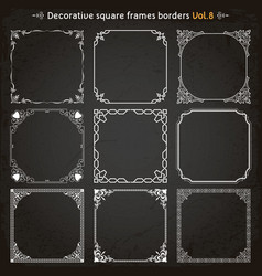 Set of mystical corners and frames borders magic Vector Image