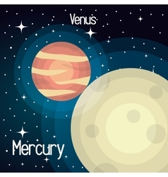 Planets of the solar system space astrology Vector Image