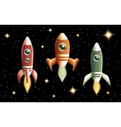 Realistic space elements set Royalty Free Vector Image