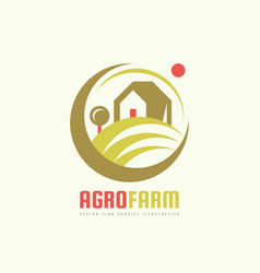 Agro farm logo design Royalty Free Vector Image