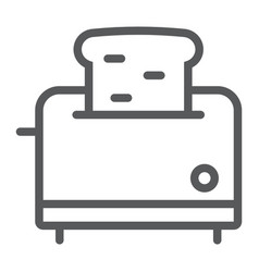 Toaster line icon kitchen and appliance Royalty Free Vector