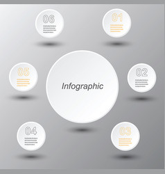 Brown color number options banner template Vector Image