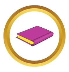 Pink book isometric icon Royalty Free Vector Image