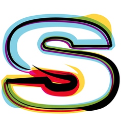 Colorful font letter s Royalty Free Vector Image