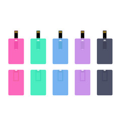 Blue color set flashcard Royalty Free Vector Image