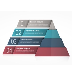 Pyramid chart template Royalty Free Vector Image