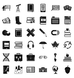 Book icon set simplicity theme Royalty Free Vector Image