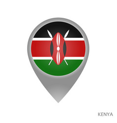 Kenyan flag wavy abstract background Royalty Free Vector