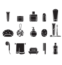 Hot spring objects icons set Royalty Free Vector Image