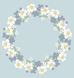 Floral round pattern on white background Vector Image