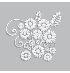 3d white realistic layeredcreative paper cut Vector Image