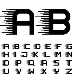 Blurred style font design alphabet letters Vector Image