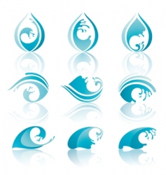 Water waves design elements Royalty Free Vector Image - VectorStock