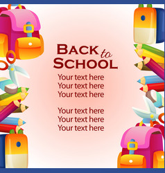 Back to school border Royalty Free Vector Image