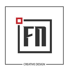 Initial letter logo fn template design Royalty Free Vector
