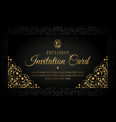 Exclusive invitation card Royalty Free Vector Image