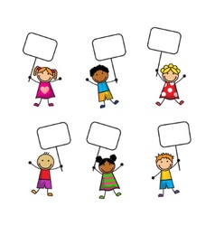 Cartoon children sing Royalty Free Vector Image