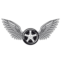 Monochrome pattern with wheel wings and pistons Vector Image