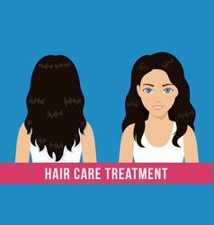 Hair care treatment Royalty Free Vector Image - VectorStock