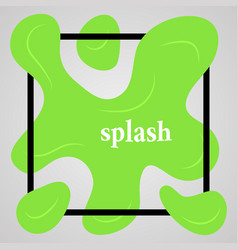 Big red splash with lots of small splashes Vector Image