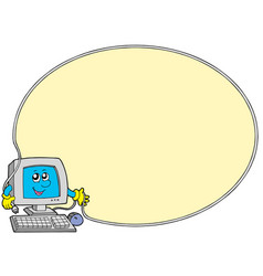 Cartoon desktop computer Royalty Free Vector Image