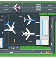 Aircraft in outline style blueprint plane Vector Image