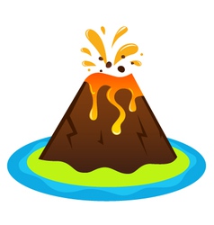 Volcano island Royalty Free Vector Image - VectorStock