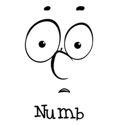 Expression wordcard for nervous Royalty Free Vector Image