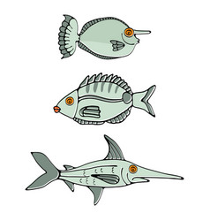 Cute sea alphabet Royalty Free Vector Image - VectorStock