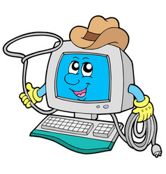 Angry computer Royalty Free Vector Image - VectorStock