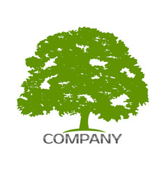Abstract man and tree logo Royalty Free Vector Image