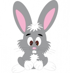 Cute baby rabbit cartoon Royalty Free Vector Image