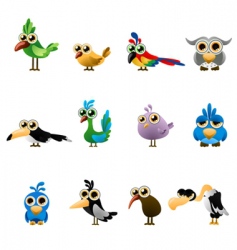 Cartoon zoo animals set vector by bytedust - Image #568147 - VectorStock