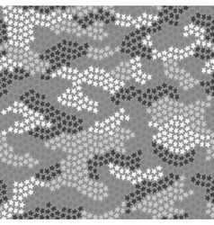 Octagon camouflage seamless pattern white gray Vector Image