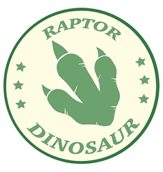 Raptor dinosaur paw print logo Royalty Free Vector Image