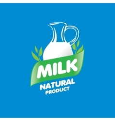 Milk logo Royalty Free Vector Image - VectorStock