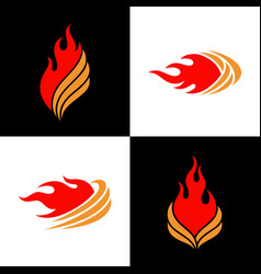 Hot fire logo Royalty Free Vector Image - VectorStock