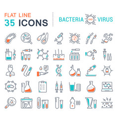 Bacteria stack isolated microorganism icons Vector Image