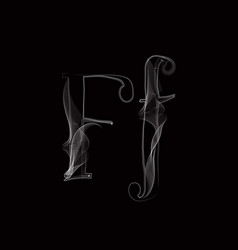 Smoke font letter w Royalty Free Vector Image - VectorStock