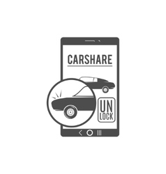Logo for car sharing Royalty Free Vector Image