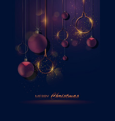 Christmas festive background with decorations Vector Image