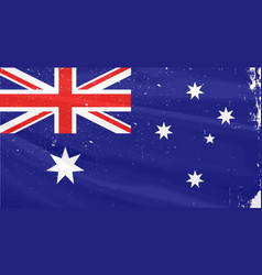 Retro australia flag postage stamp Royalty Free Vector Image