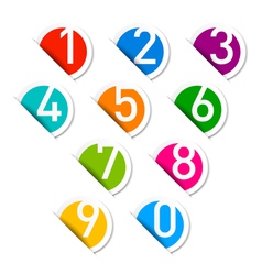 Ribbons with numbers Royalty Free Vector Image
