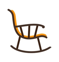 Wooden rocking chair Royalty Free Vector Image