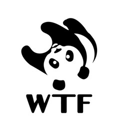 Black panda logo Royalty Free Vector Image - VectorStock