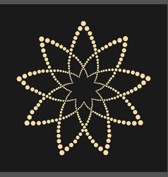 Abstract dotted flower shape design element Vector Image