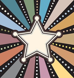 Retro star on grunge background Royalty Free Vector Image